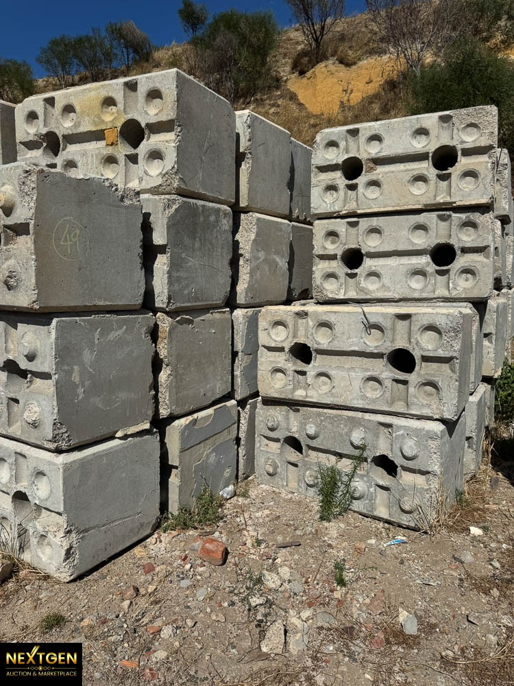 Salvage Auction with NextGen – Lot of 5 Concrete Locking Blocks (600mm ...